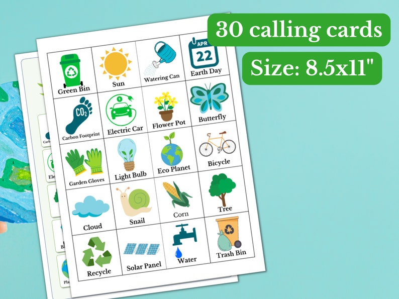 Earth Day Printable Bingo Game - Earth Day Games for Kids and Adults ...
