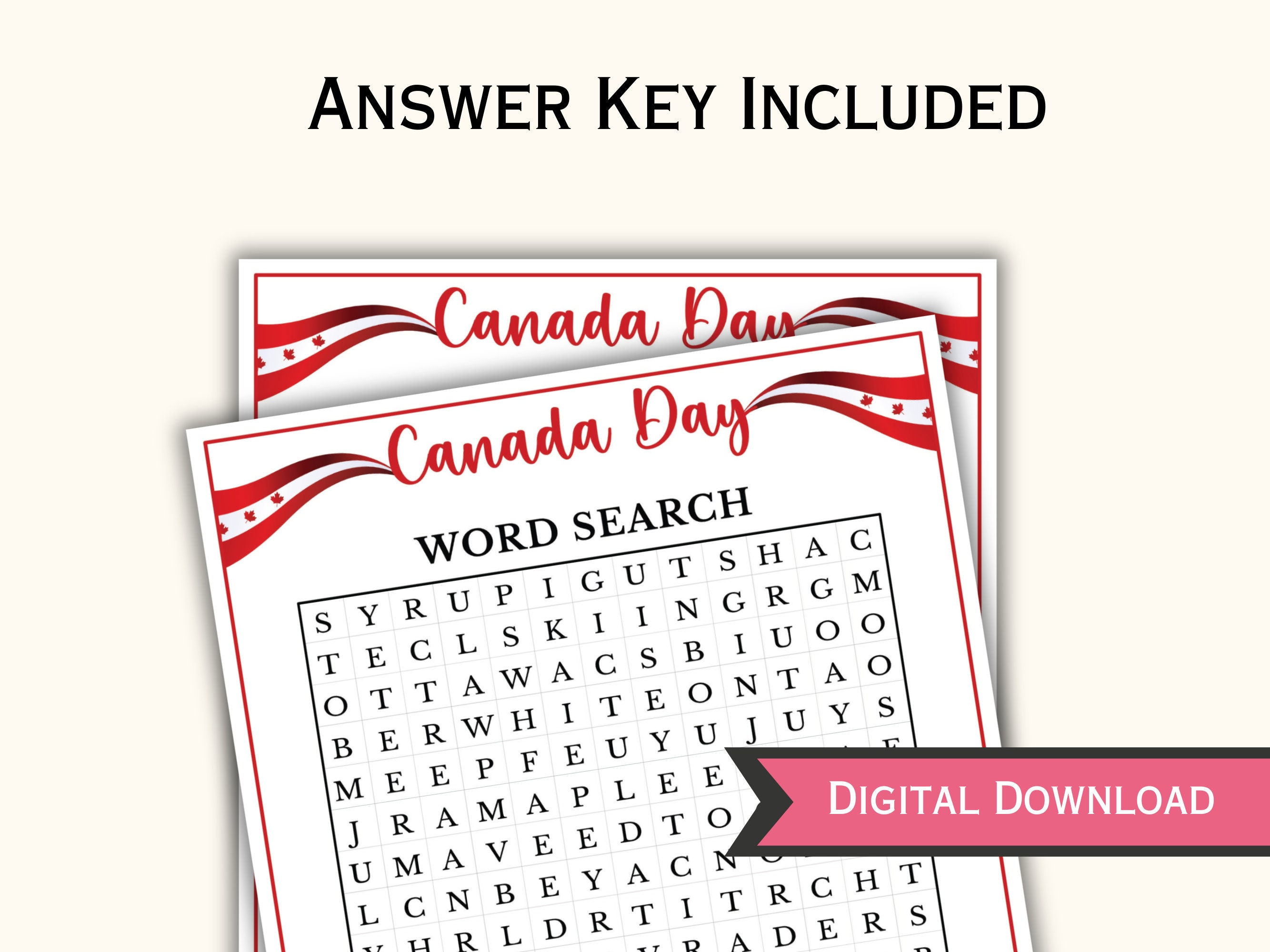 30 Canada Day Game Bundle - Printable Canada Day Games Bundle for Kids ...