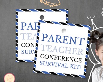 Teachers Survival Kit 3x3 Tag Printable First Day of School Favor Tags ...