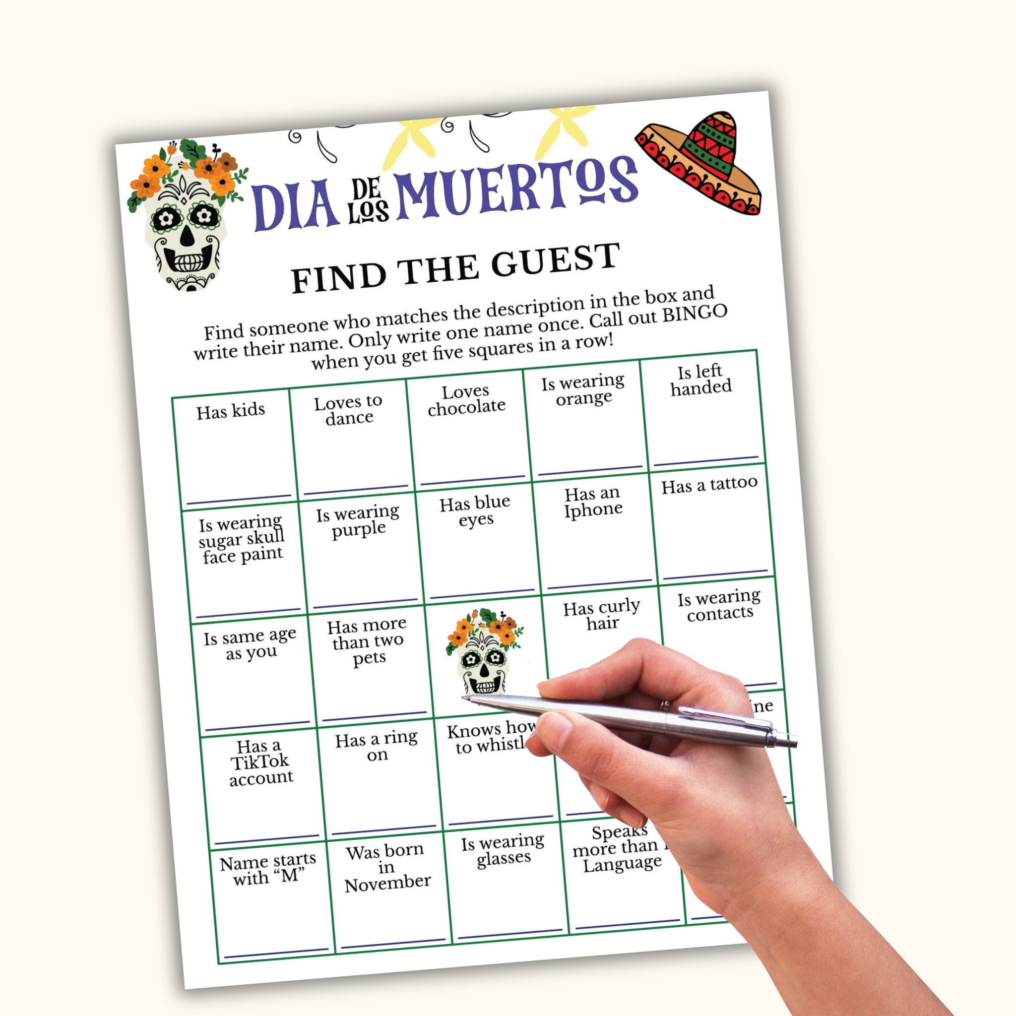 Día De Los Muertos Party Games - Printable Day of the Dead Game Bundle ...