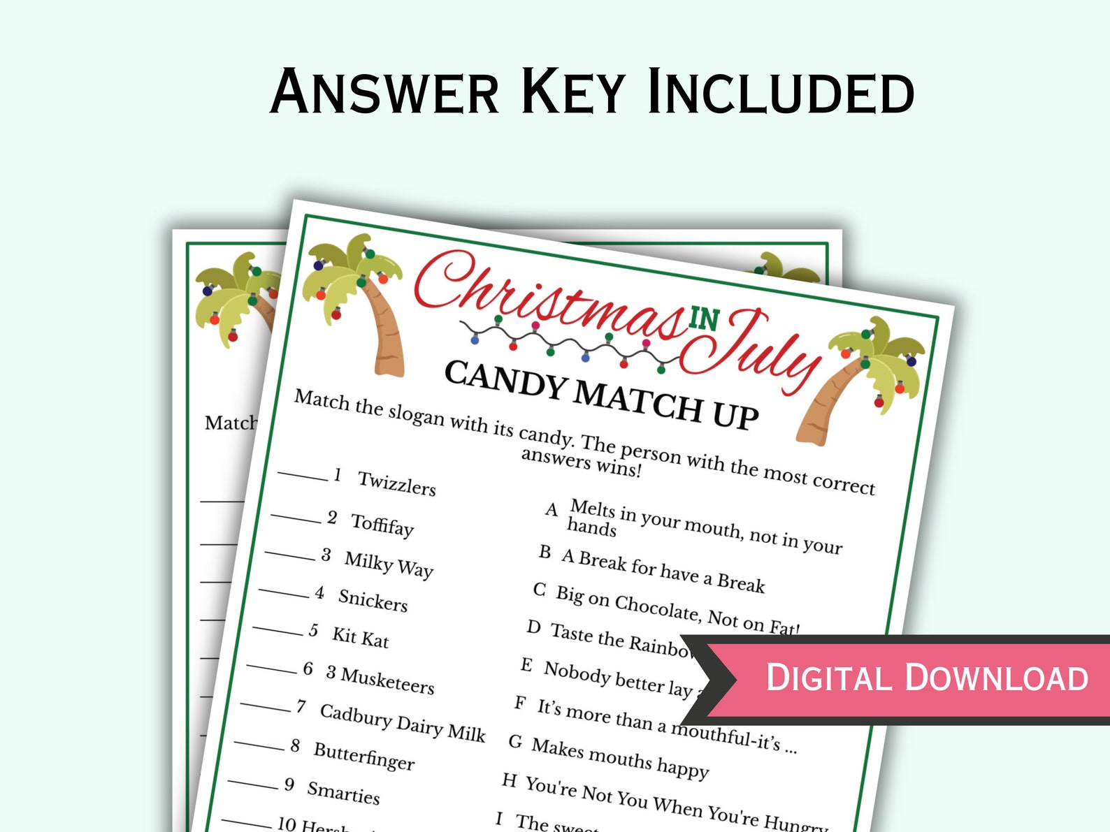 Printable Christmas in July Games for Kids & Adults - 13 Christmas in ...