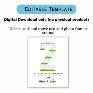 Number 2 Collage for Anniversary or Birthday - 2 Year Gift for ...