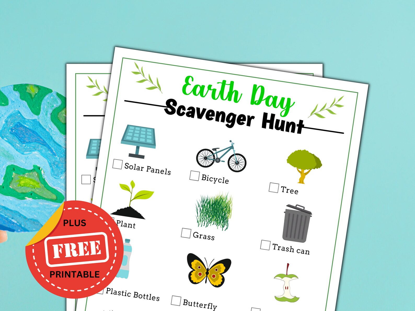 Printable Earth Day Scavenger Hunt Page- Earth Day Activity Worksheet ...