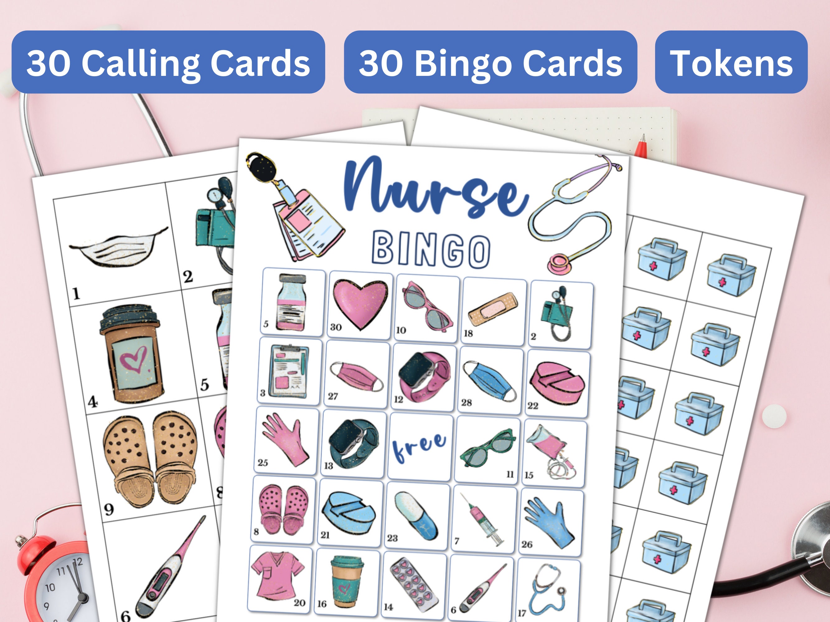 Printable Nurse Bingo Game Medical Bingo Games, Nurse Appreciation Week ...