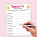 Summer Think Fast Game - Printable Summer Game and Activity for Kids ...