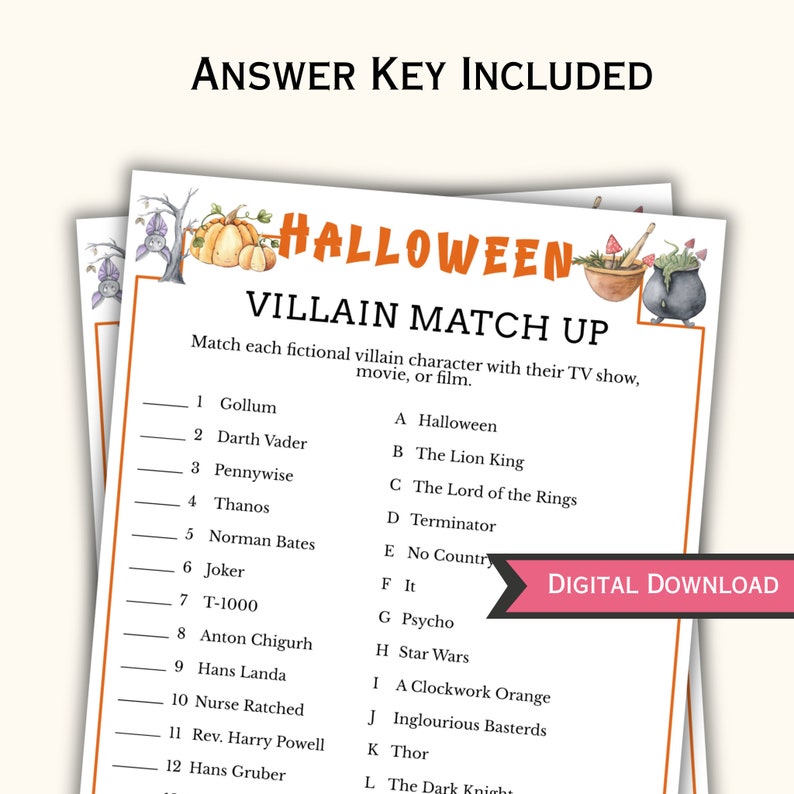 Halloween Party Games - 15 Printable Halloween Party Game Bundle for ...