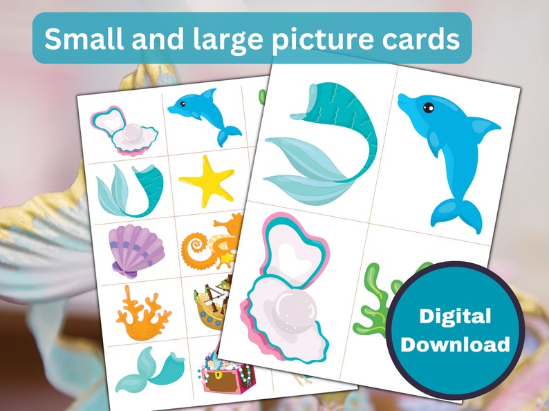 Mermaid Treasure Hunt Printable Birthday Party Games for Kids Under the ...