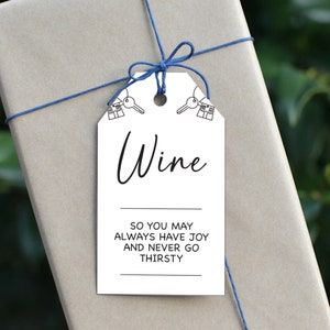 Printable New Home Tags and Basket - Housewarming Gift Basket Tags ...