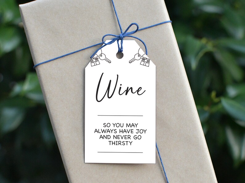 Printable New Home Tags and Basket - Housewarming Gift Basket Tags ...