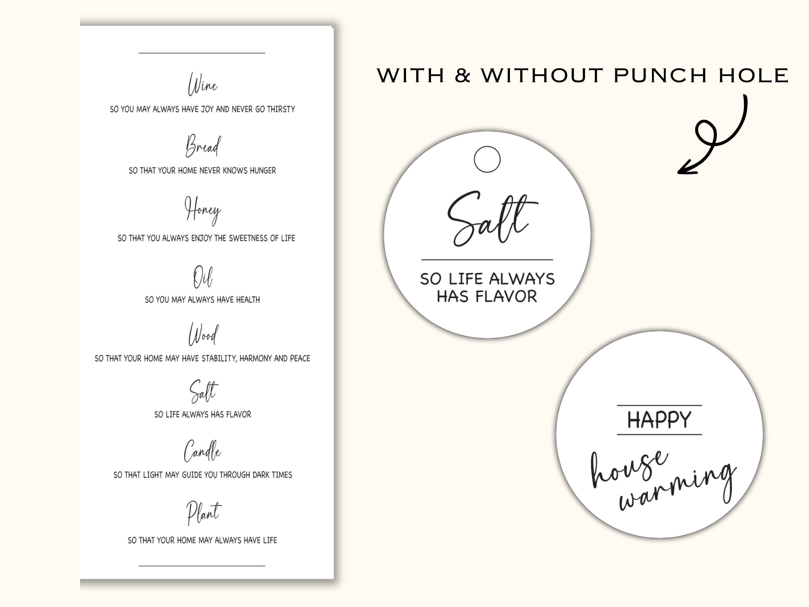 Printable New Home Tags and Cards - Traditional Housewarming Gift ...