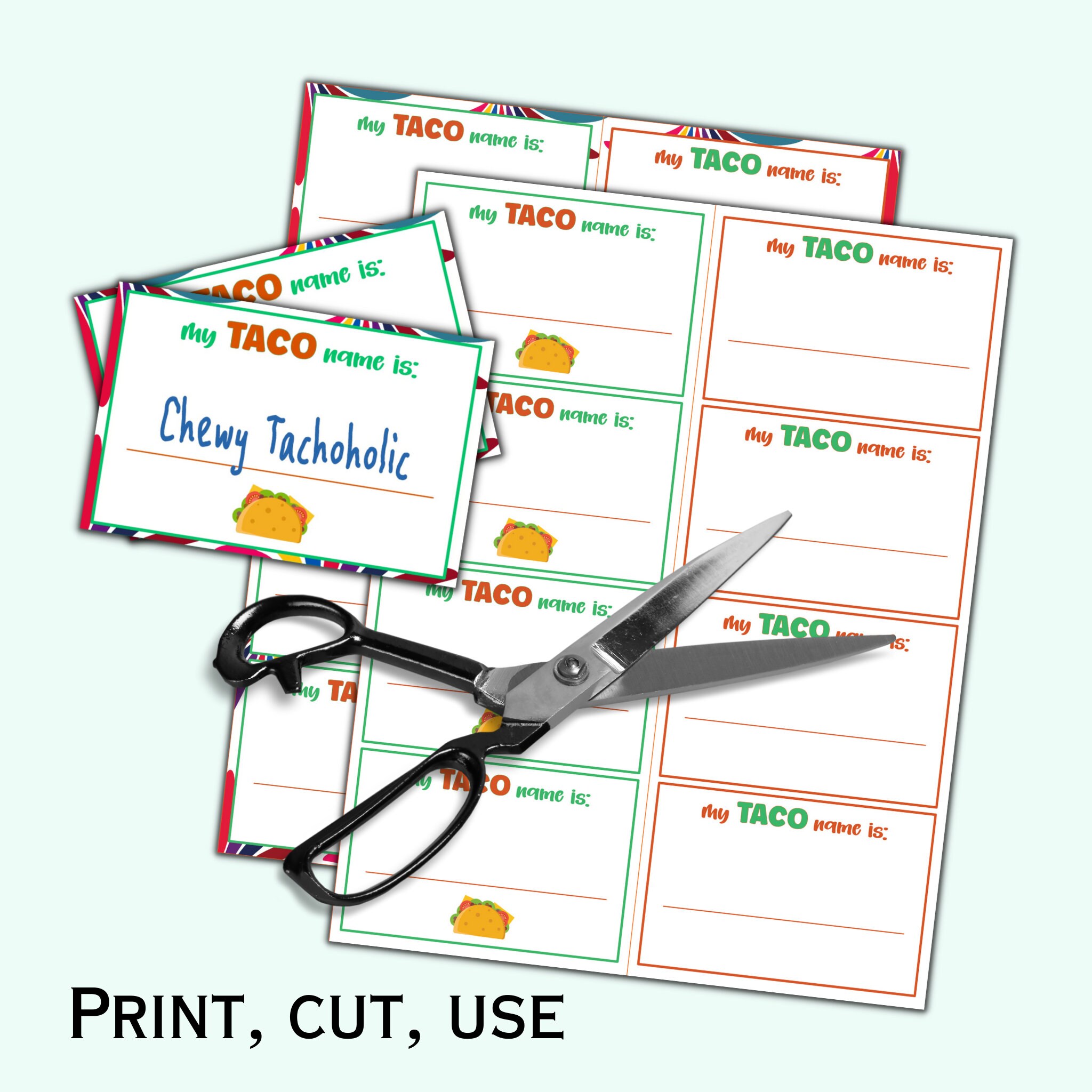 Printable Cinco De Mayo Game - What's Your Taco Name Game - Mexican ...