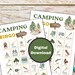 Camping Bingo Game Cards for Kids, Adults and Family Party Favors ...