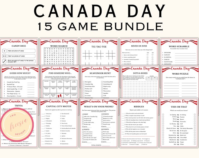 Drink If Canada Day Game | July 1st Printable Games | Canada Day ...