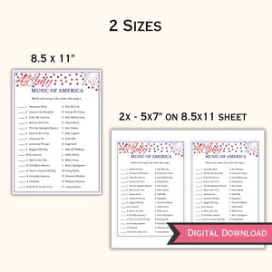 Music of America Trivia Game - Printable Fourth of July Game ...