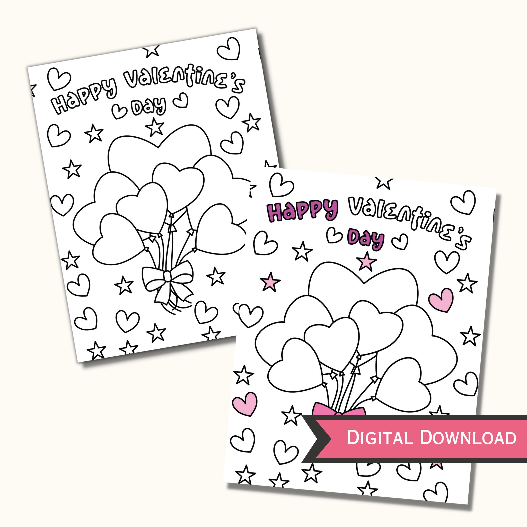 12 Valentine's Day Coloring Pages for Kids Valentine's Day Party ...
