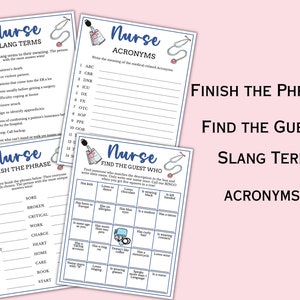 12 Nurse Theme Party Games - Nurse Graduation Game - Nurse Graduation ...