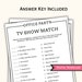 Office Party TV Show Match up Game - Work Party Game for Team Building ...