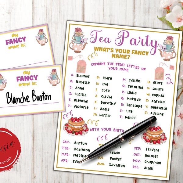 Tea Party Games for Kids - Etsy