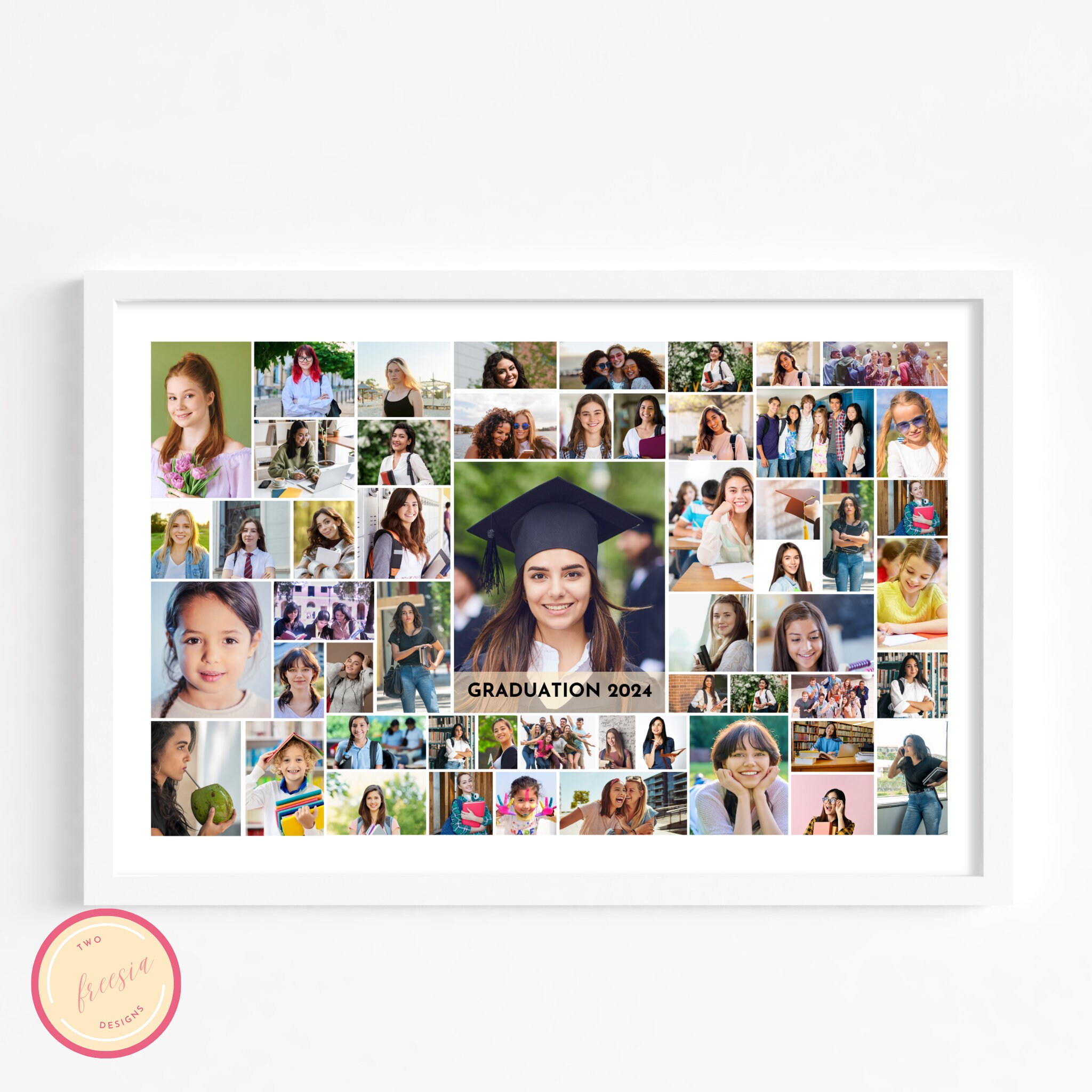 Graduation Photo Collage Template Photo Gift Collage Editable Template ...