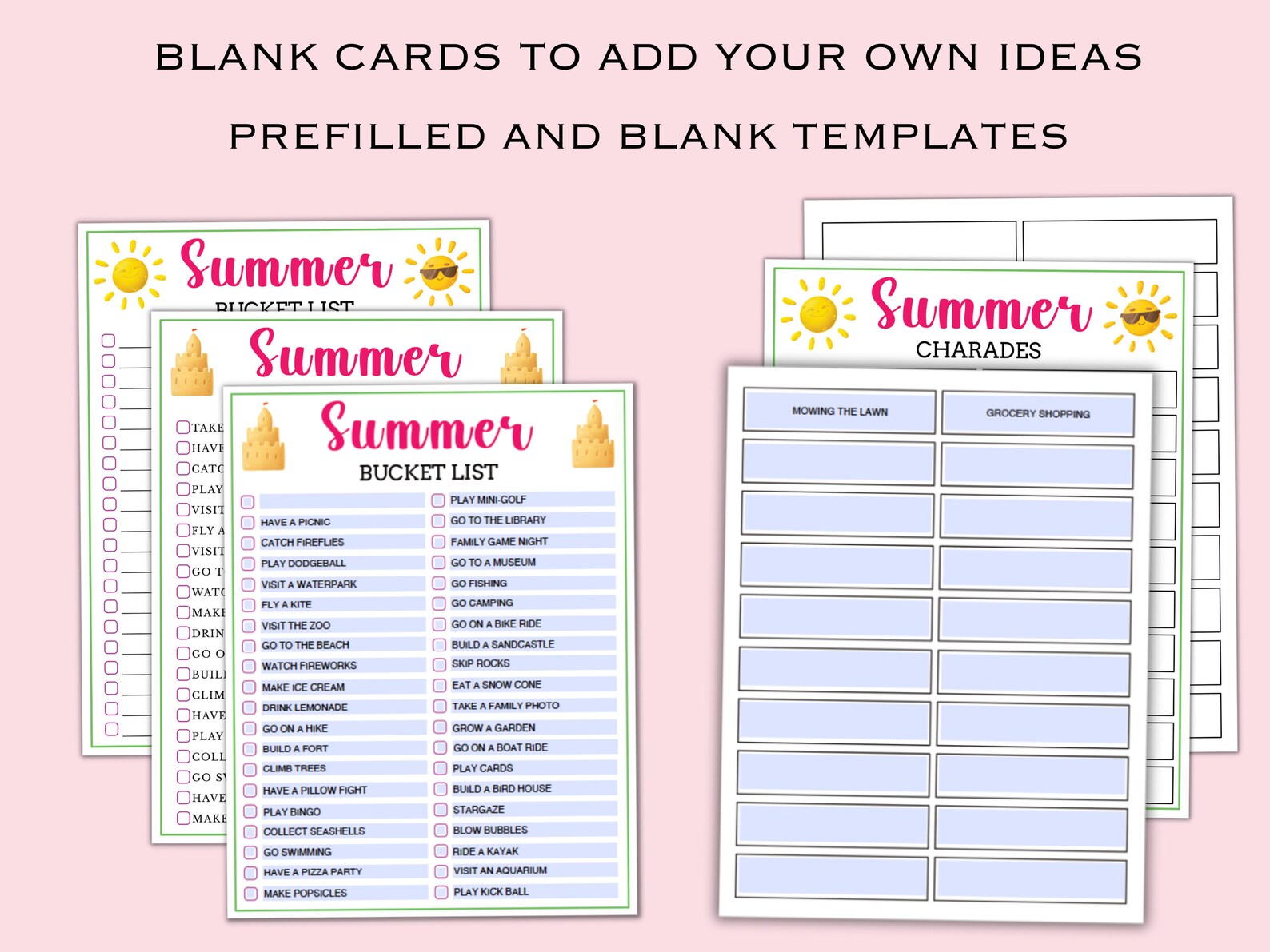 27 Summer Party Games Bundle Printable Beach, Pool Party Games and ...