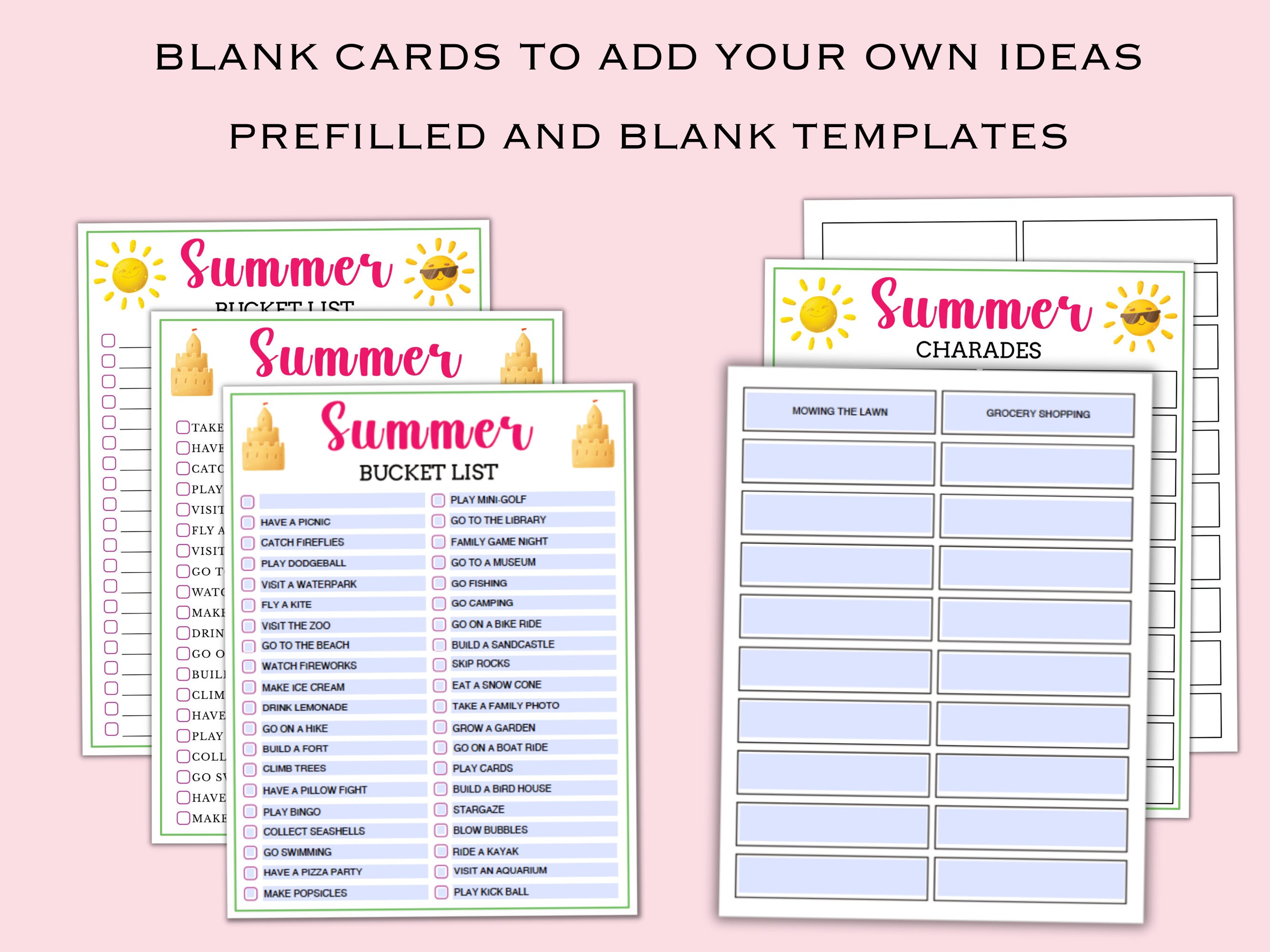 27 Summer Party Games Bundle Printable Beach, Pool Party Games and ...