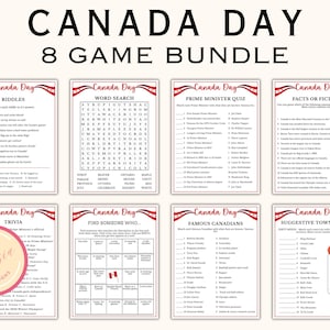 Canada Day Game Bundle - 8 Printable Canada Day Games Bundle for Kids ...