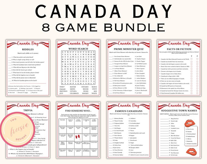 Think Fast Canada Day Game | July 1st Printable Games | Canada Day ...