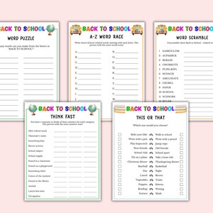 15 Back to School Game Bundle - Printable Ice Breaker Games for ...