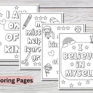 Positive Affirmation Activity and Coloring Worksheets for Kids ...