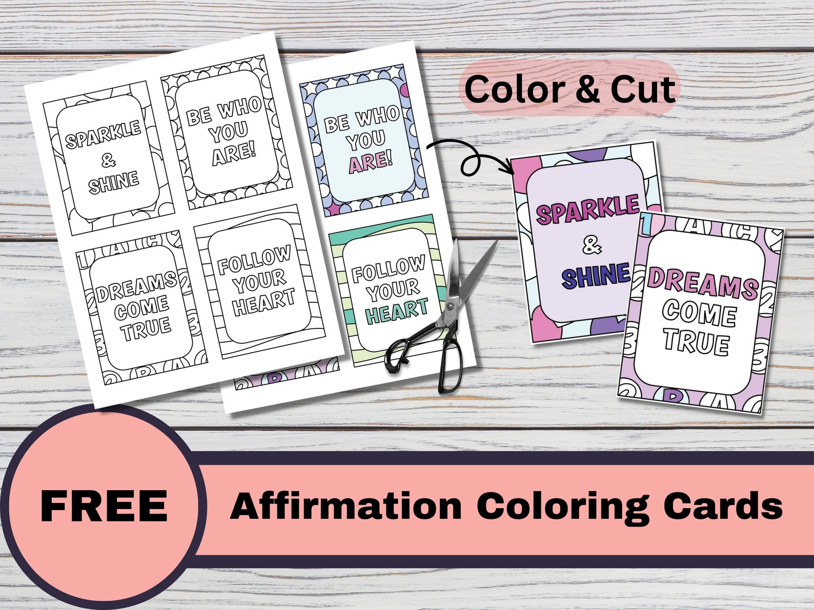 Positive Affirmation Activity and Coloring Worksheets for Kids - Etsy