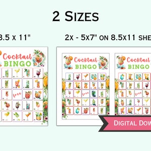 Cocktail Bingo - Printable Cocktail Party Game for Girls Game Night ...