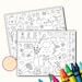 Printable Spring Doodle Coloring Pages - Placemat Activity Sheet for ...
