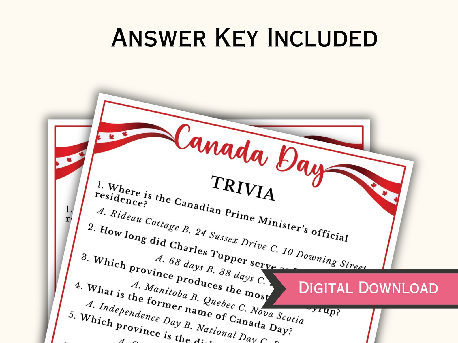 Canada Day Game Bundle - 8 Printable Canada Day Games Bundle for Kids ...