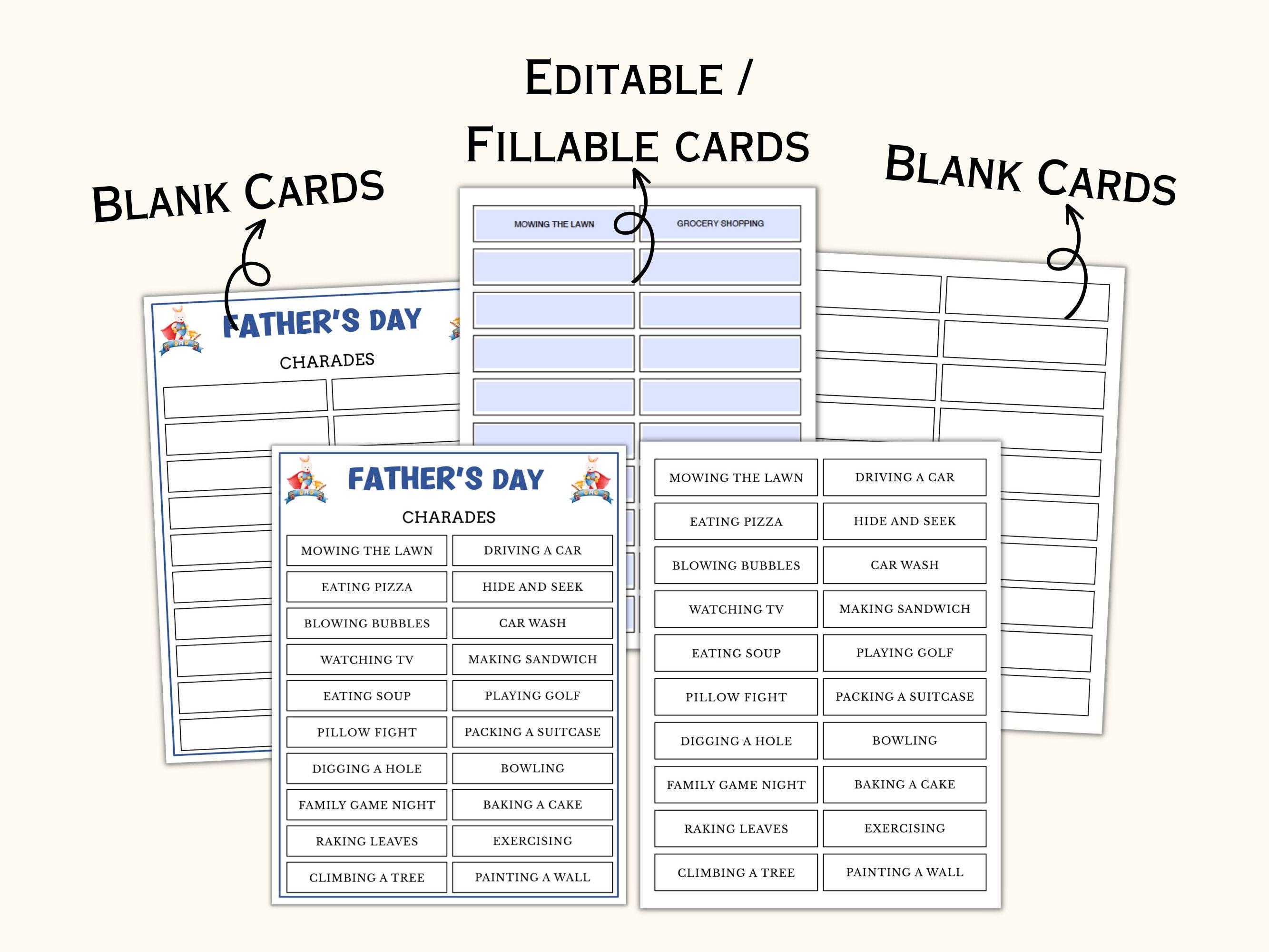 20 Printable Father's Day Game Bundle for Kids and Adults - Family ...