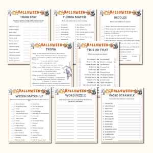15 Halloween Party Game Bundle Printable for Kids and Adults ...