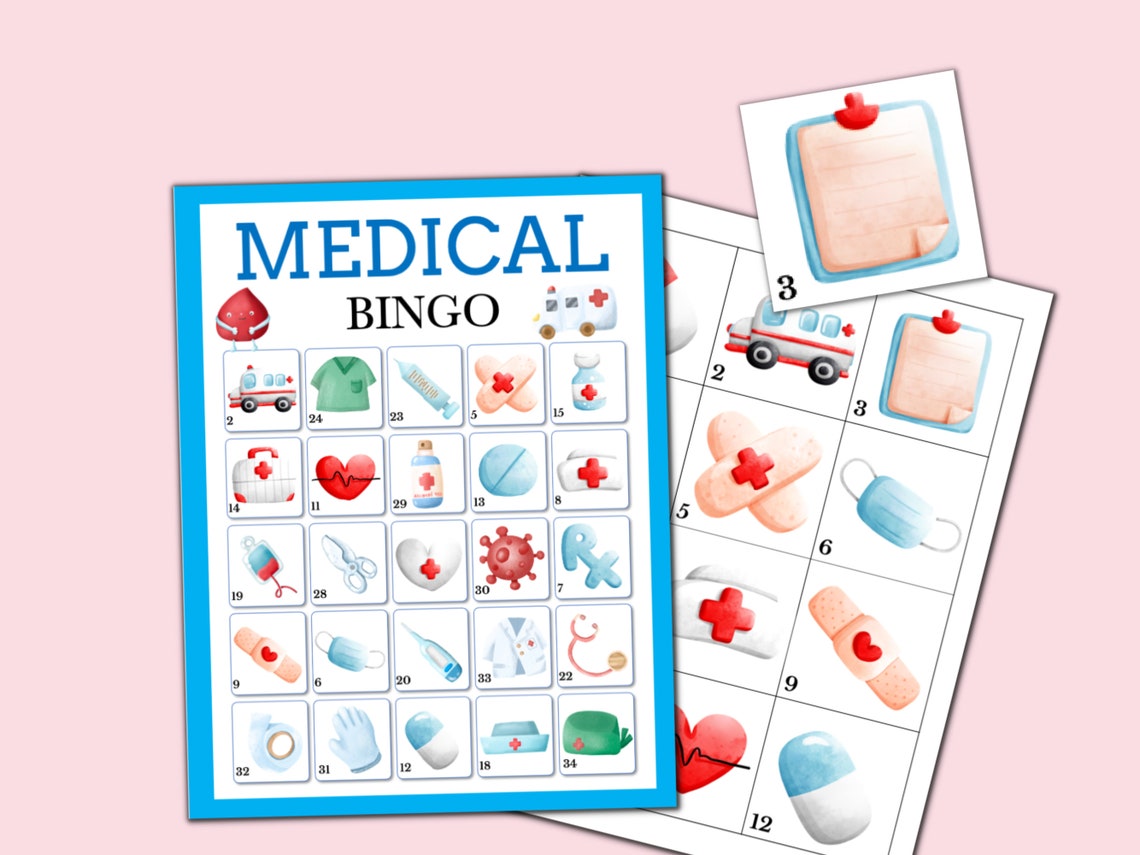 Printable Medical Bingo Games Nurse Bingo Game, Nurse Appreciation Week ...