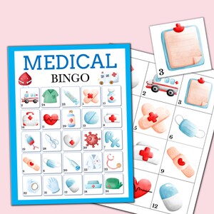 Printable Medical Bingo Games - Nurse Bingo Game, Nurse Appreciation ...