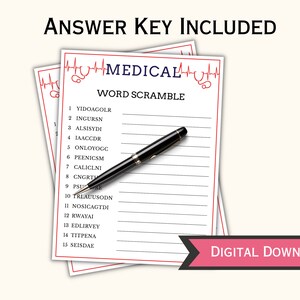 14 Printable Medical Party Game Bundle for Nurse, Doctor, Graduation ...