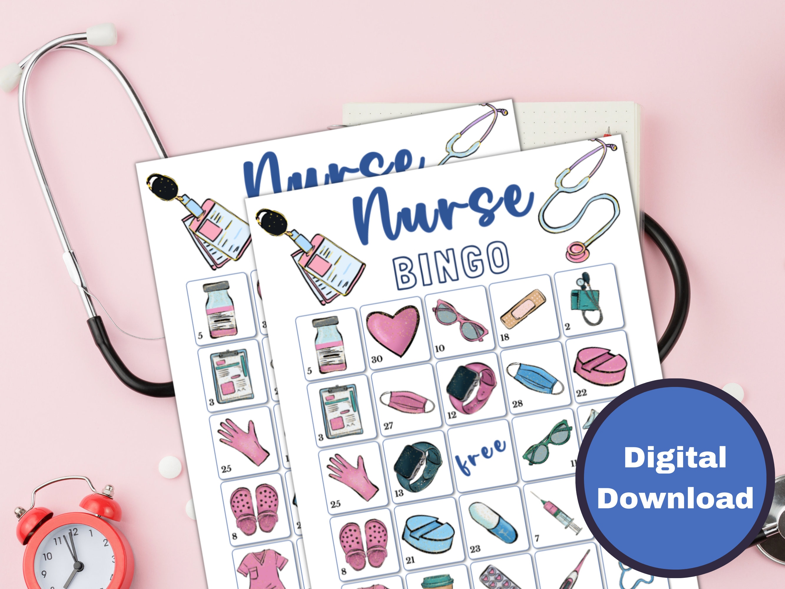 Printable Nurse Bingo Game Medical Bingo Games, Nurse Appreciation Week ...