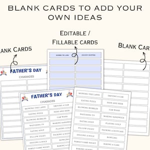 Printable Father's Day Charades Game - Family Game Night Activities for ...