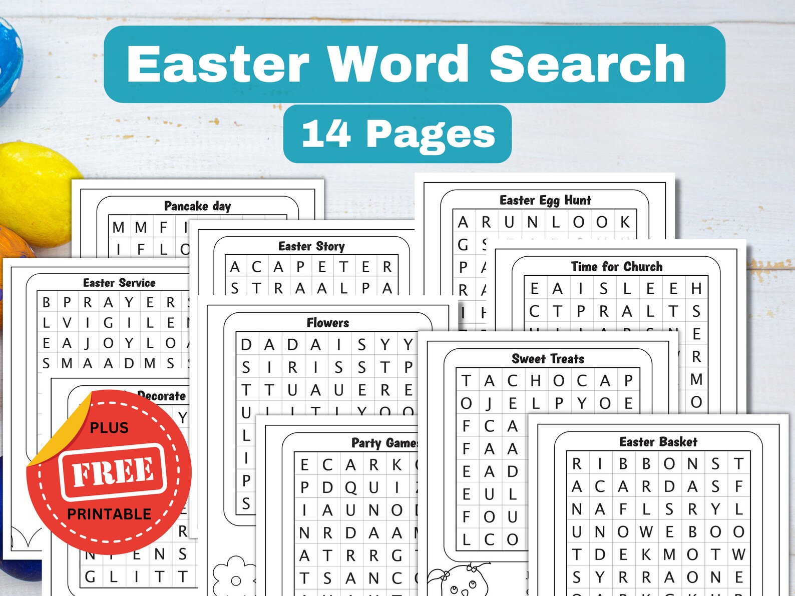Easter Word Search Game - Family Party Games and Classroom Activities ...