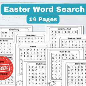 Easter Word Search Game - Family Party Games and Classroom Activities ...