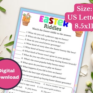 Easter Riddles Game - Easter Printable Games for Kids & Adults - Easter ...