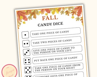 Fall Roll and Tell Dice Game - Printable Autumn Game - Fun Fall Time ...