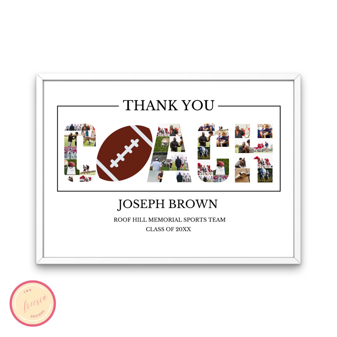 Football Photo Collage Template Photo Gift Collage Template Printable ...