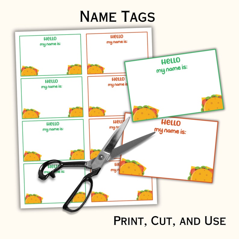 What's Your Taco Name - Cinco De Mayo Printable Game - Mexican Fiesta ...