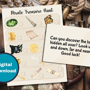 Printable Pirate Treasure Hunt Game for Kids Birthday Parties ...