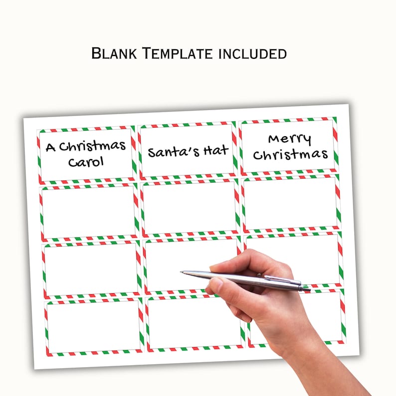 Christmas Charades - 120 Printable Christmas Charades Cards - Christmas ...