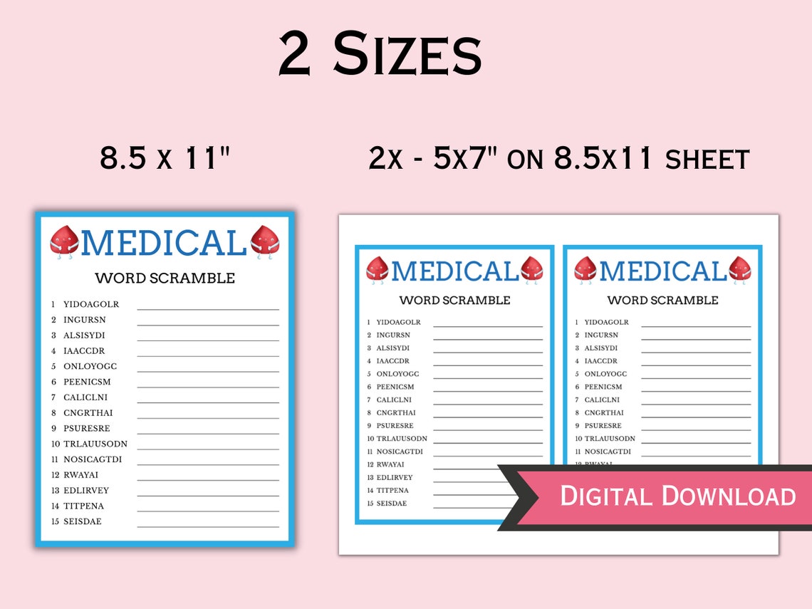 Medical Party Game Bundle for Nurse, Doctor, Graduation, Retirement ...