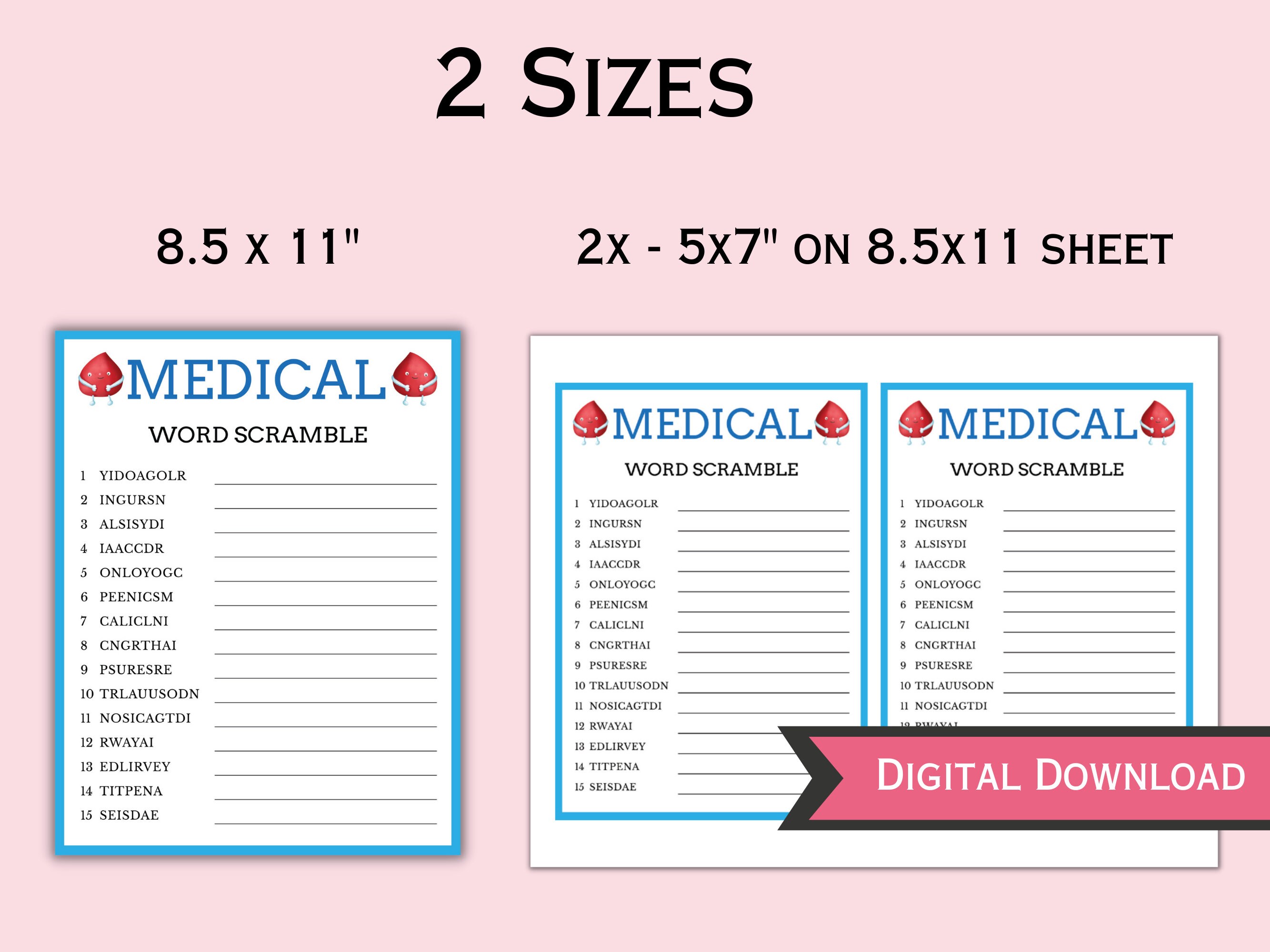 Medical Party Game Bundle for Nurse, Doctor, Graduation, Retirement ...